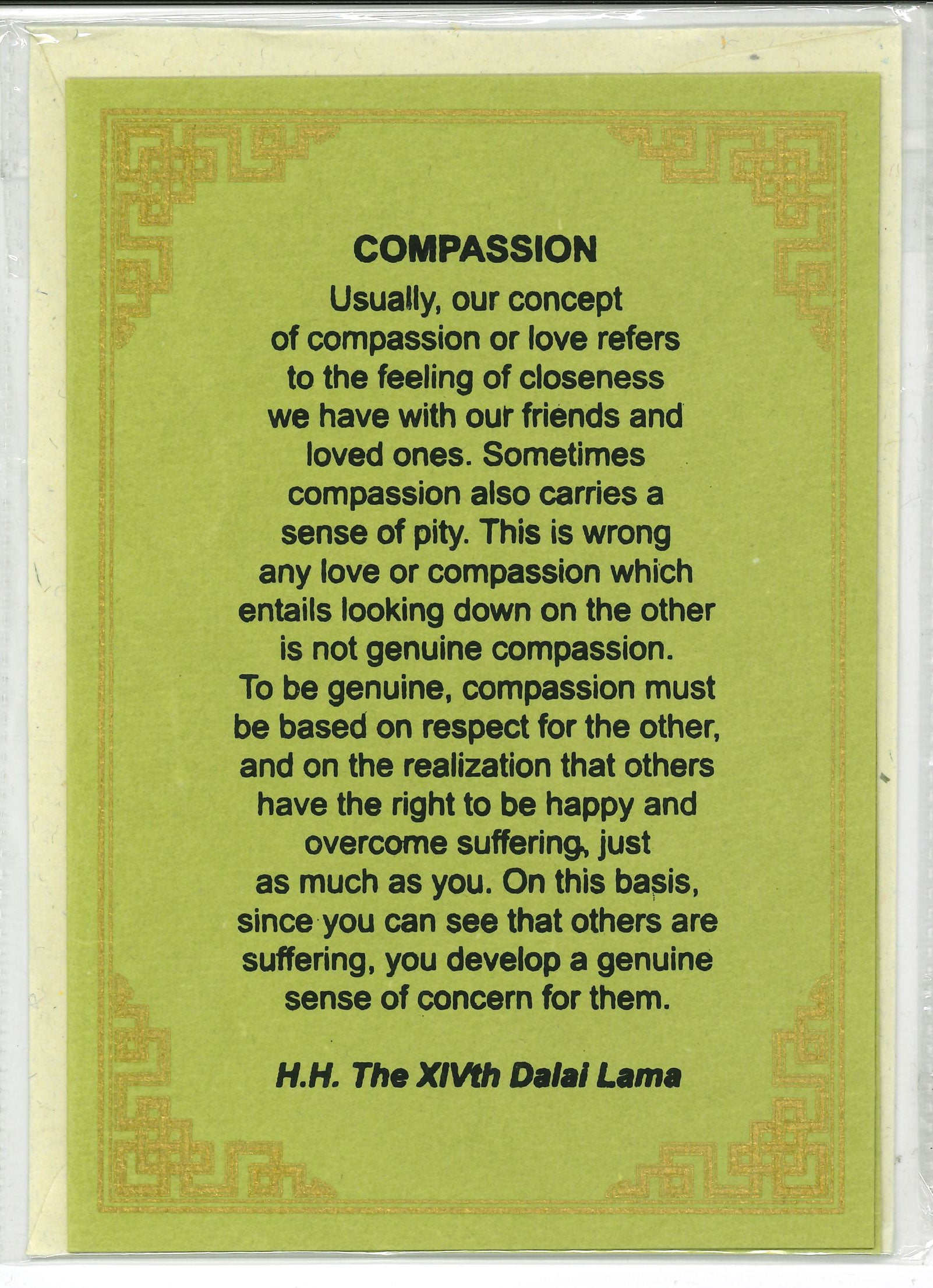 HHDL Quotes Notebook - Compassion (Green & Red) | TIBET HOUSE US NYC